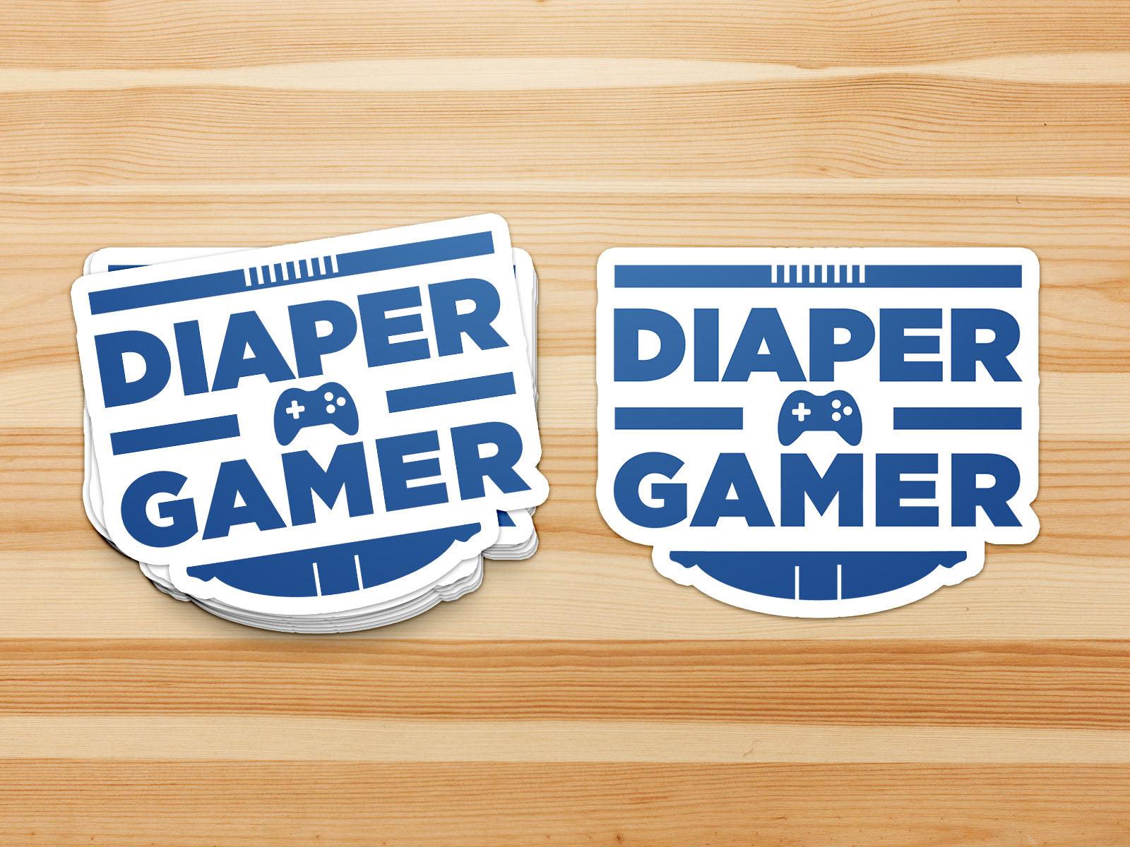 PretendAgain – Diaper Gamer "ABDL Lifestyle" Vinyl Sticker (Blue)