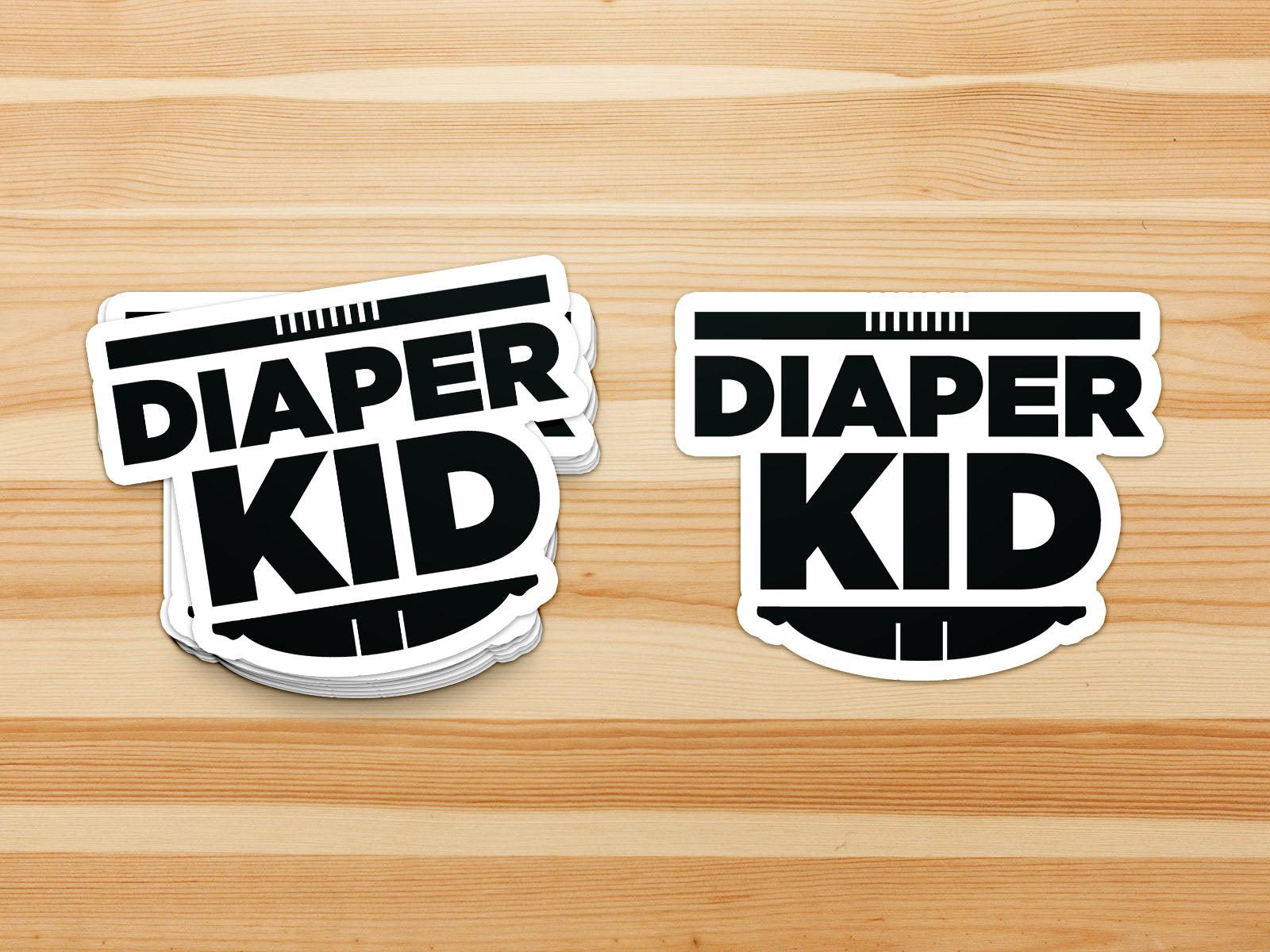 PretendAgain – Diaper Kid "ABDL Lifestyle" Sticker (Black)