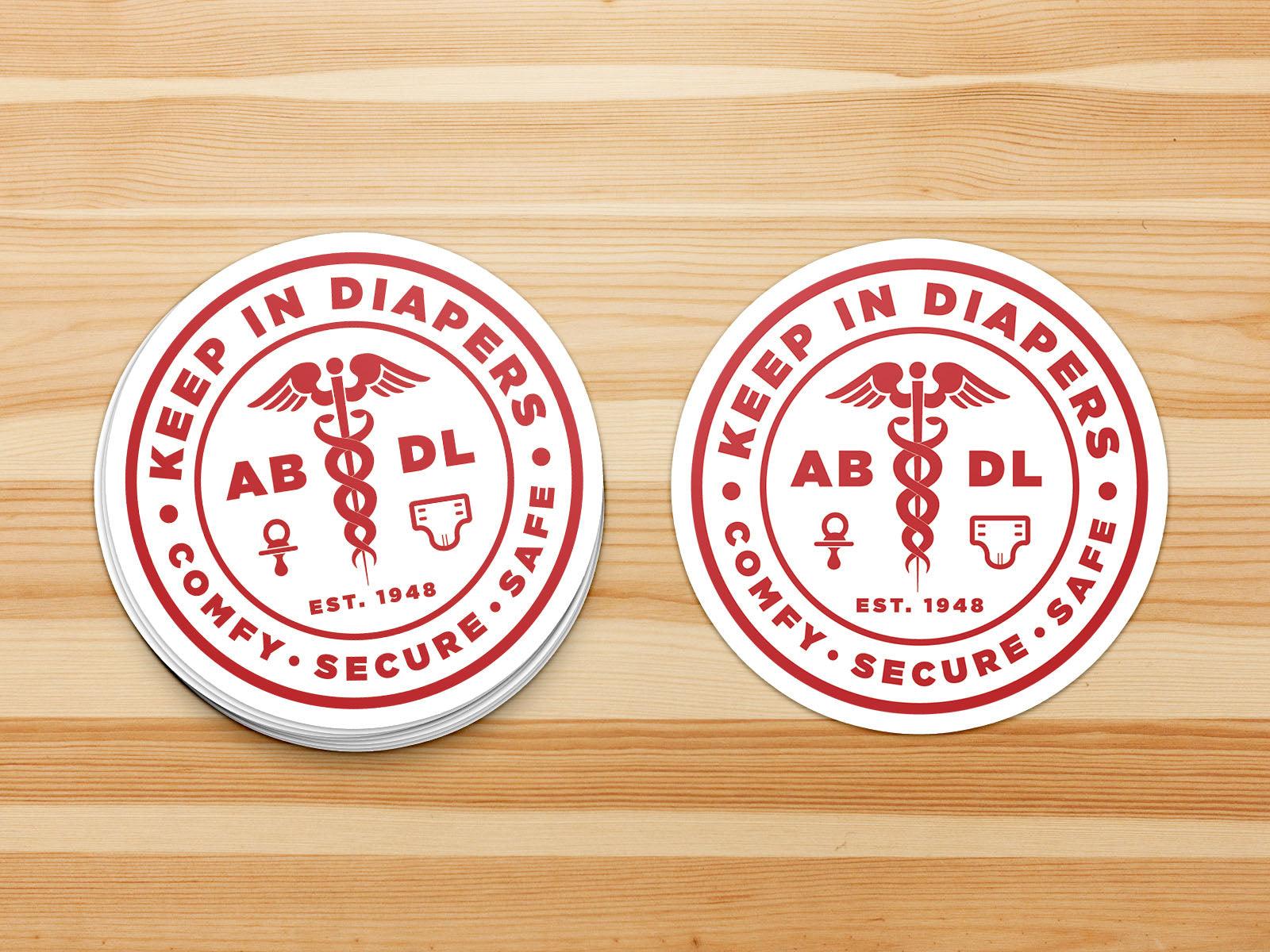Keep in Diapers "Lifestyle ABDL" Vinyl Sticker (Red) – PretendAgain