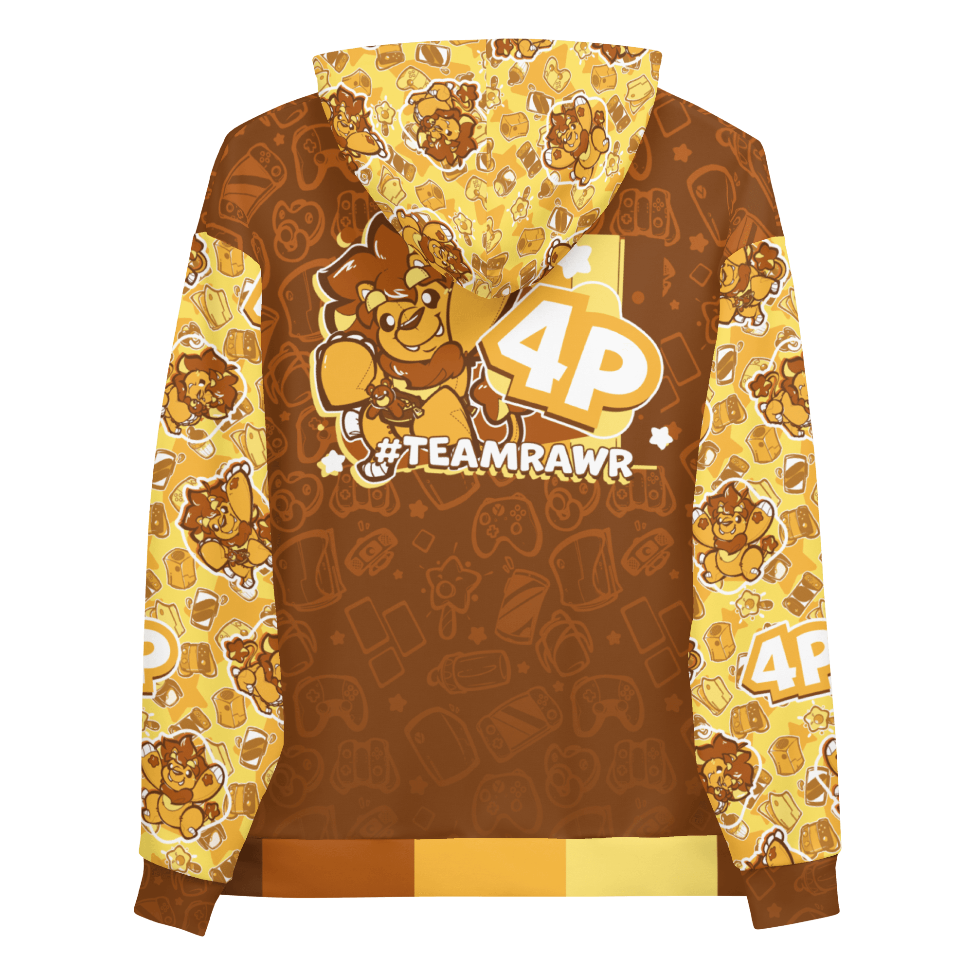 Gamer Party 2 - Player 4 (Team Rawr) All-Over Print Hoodie